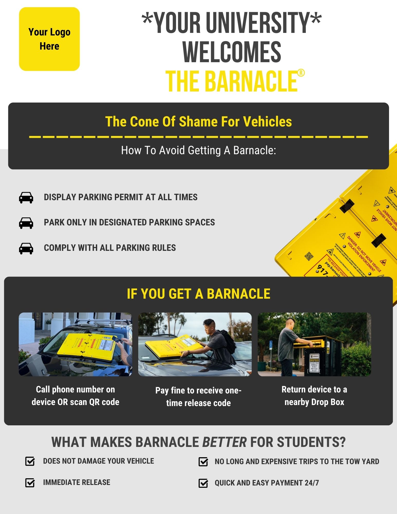 Preparing for The New Semester with The Barnacle® - Barnacle Parking